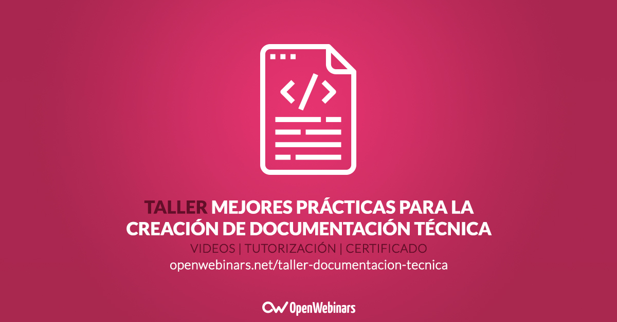 Mejores prácticas para crear documentación técnica | OpenWebinars